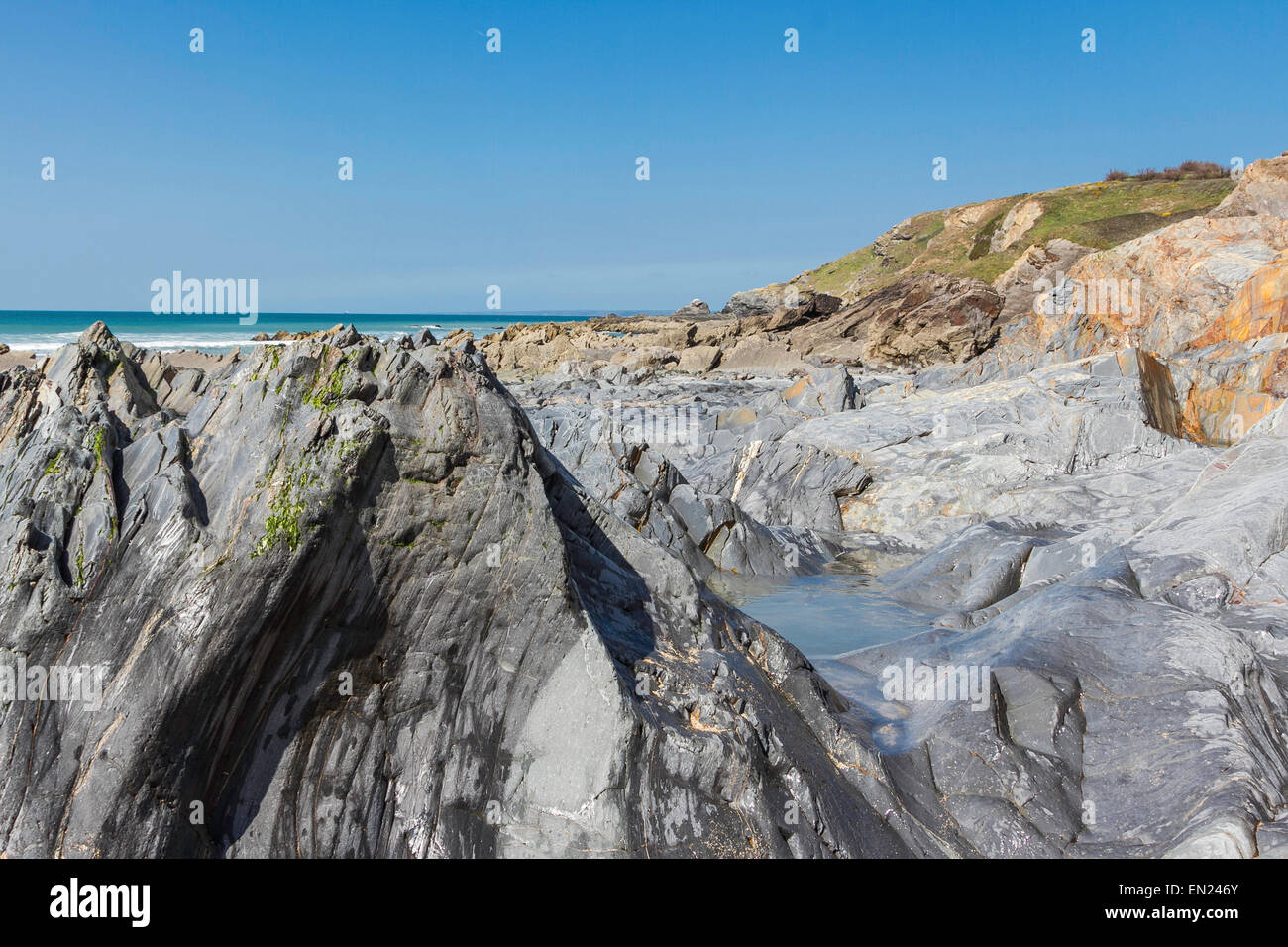 Beautiful Seascapes in South Cornwall UK Stock Photo - Alamy