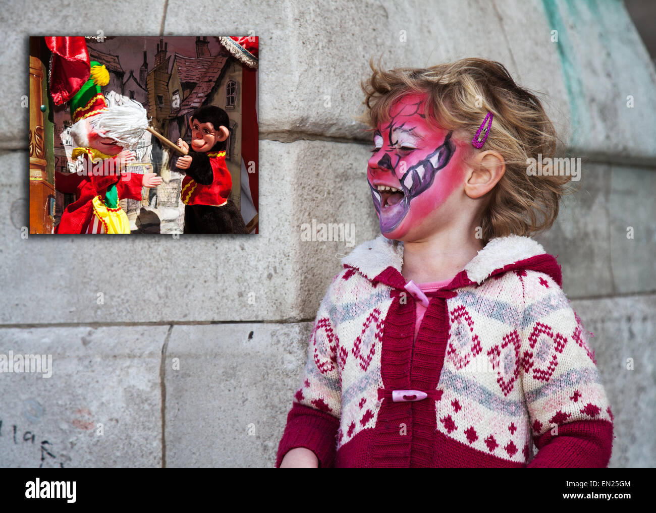 Liverpool, Merseyside, UK 26th April, 2015. Happy, amused, Bethany ...
