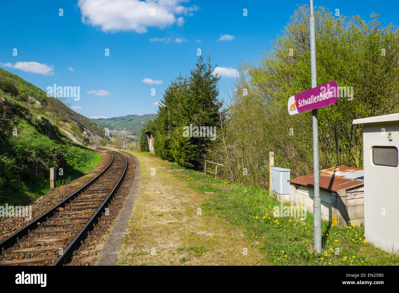 Small railway station in Austria Stock Photo - Alamy