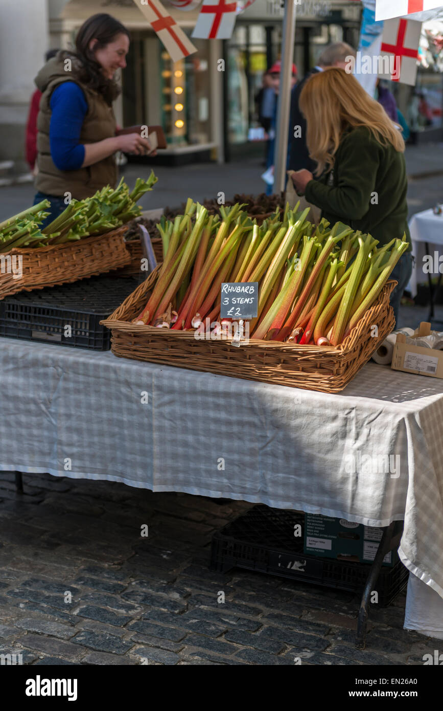 The regular monthly Farmers' Market on the cobbled Guildford High ...