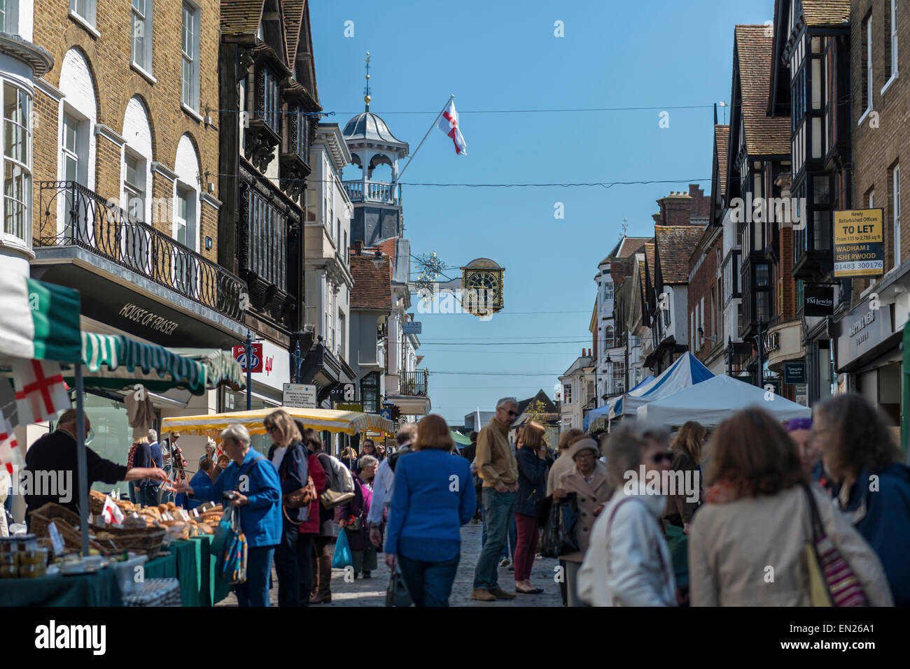Guildford high street farmers market hi-res stock photography and ...