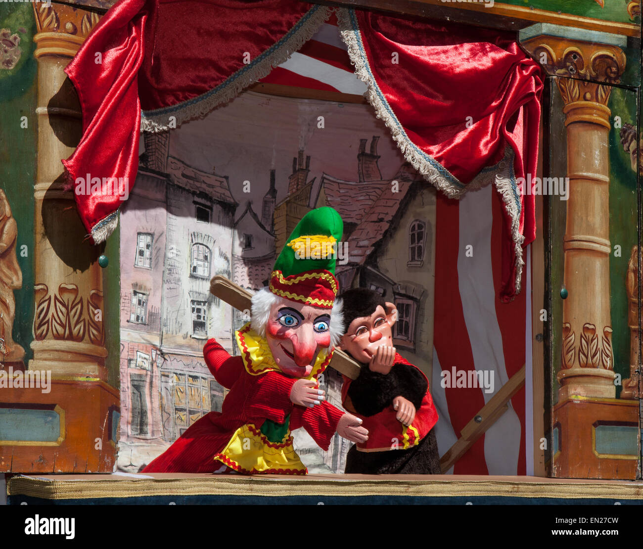 Mr punch traditional punch and judy puppet show booth popular hi-res ...