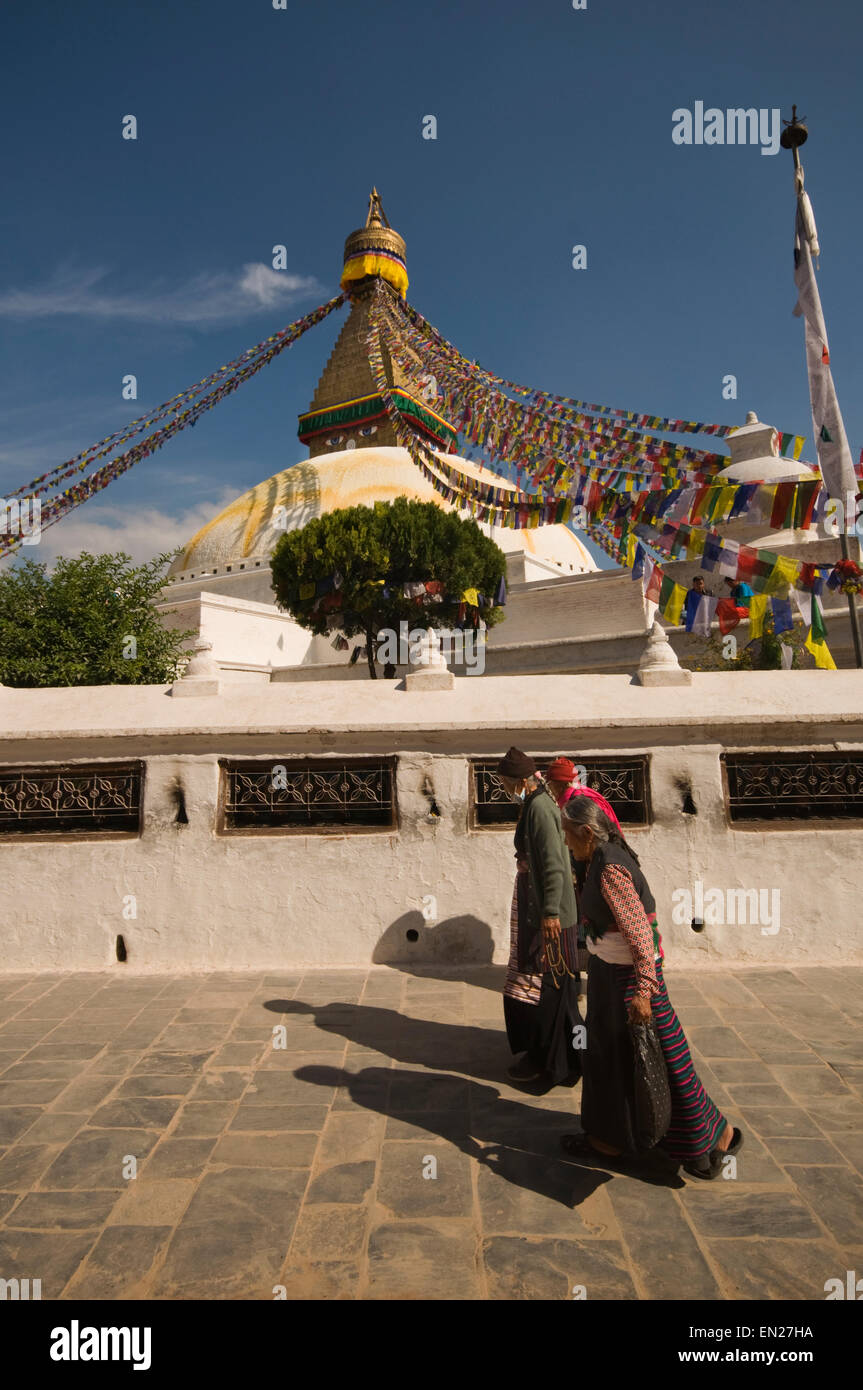 NEPAL, Kathmandu, Boudhnath, Boudah Buddhist Temple (16th Century ...