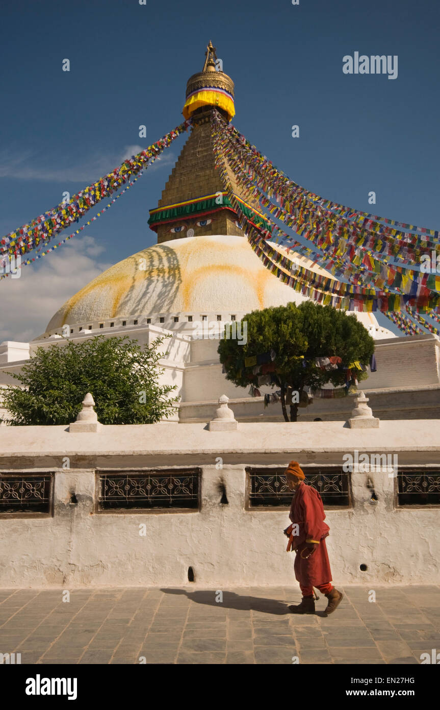 NEPAL, Kathmandu, Boudhnath, Boudah Buddhist Temple (16th Century ...
