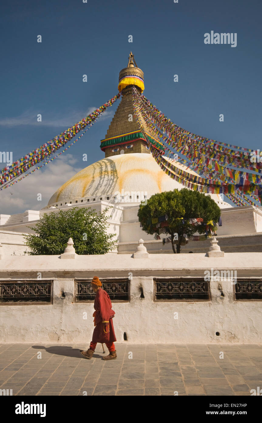 NEPAL, Kathmandu, Boudhnath, Boudah Buddhist Temple (16th Century ...