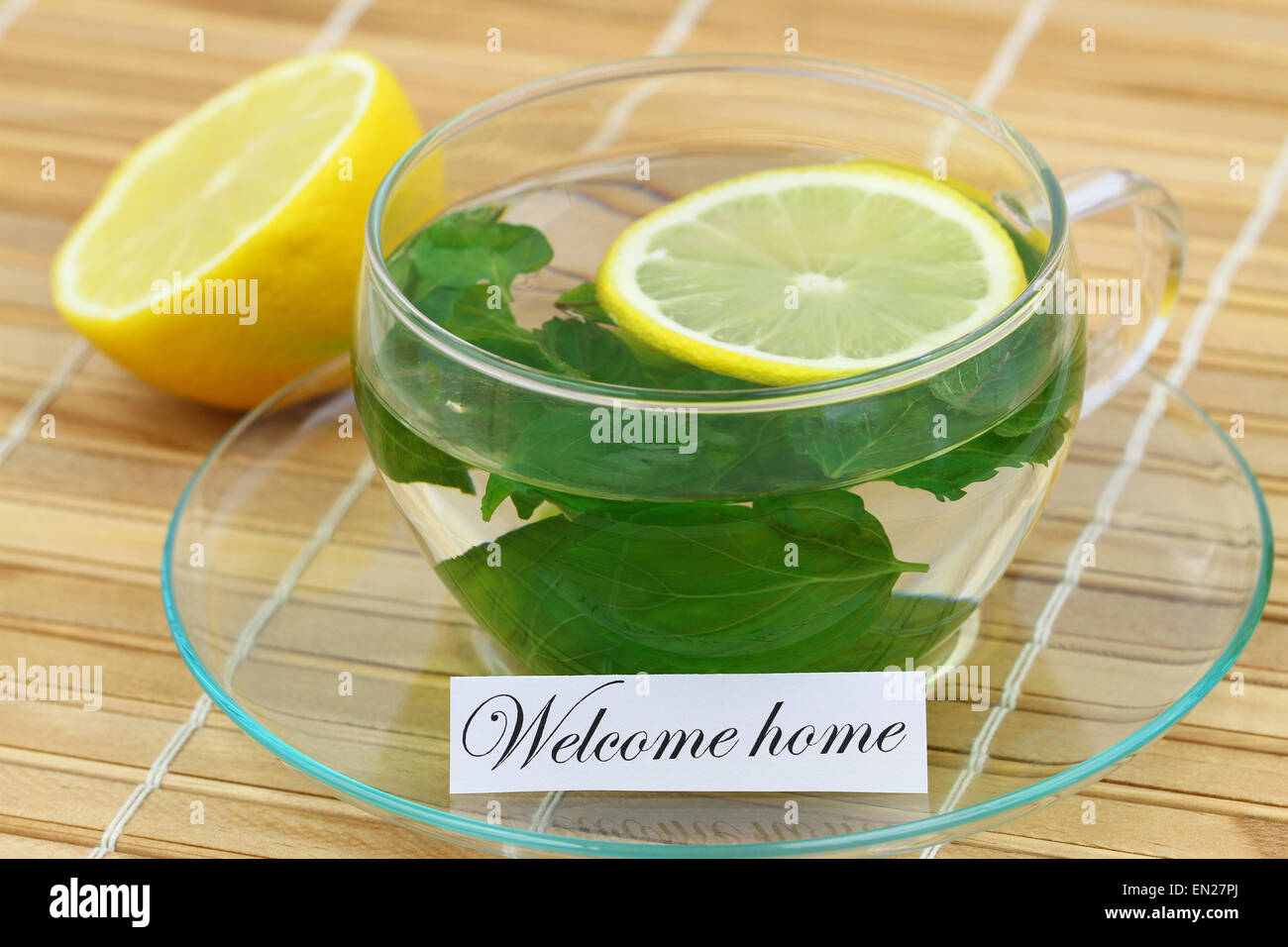 Welcome card cup of tea hi-res stock photography and images - Alamy