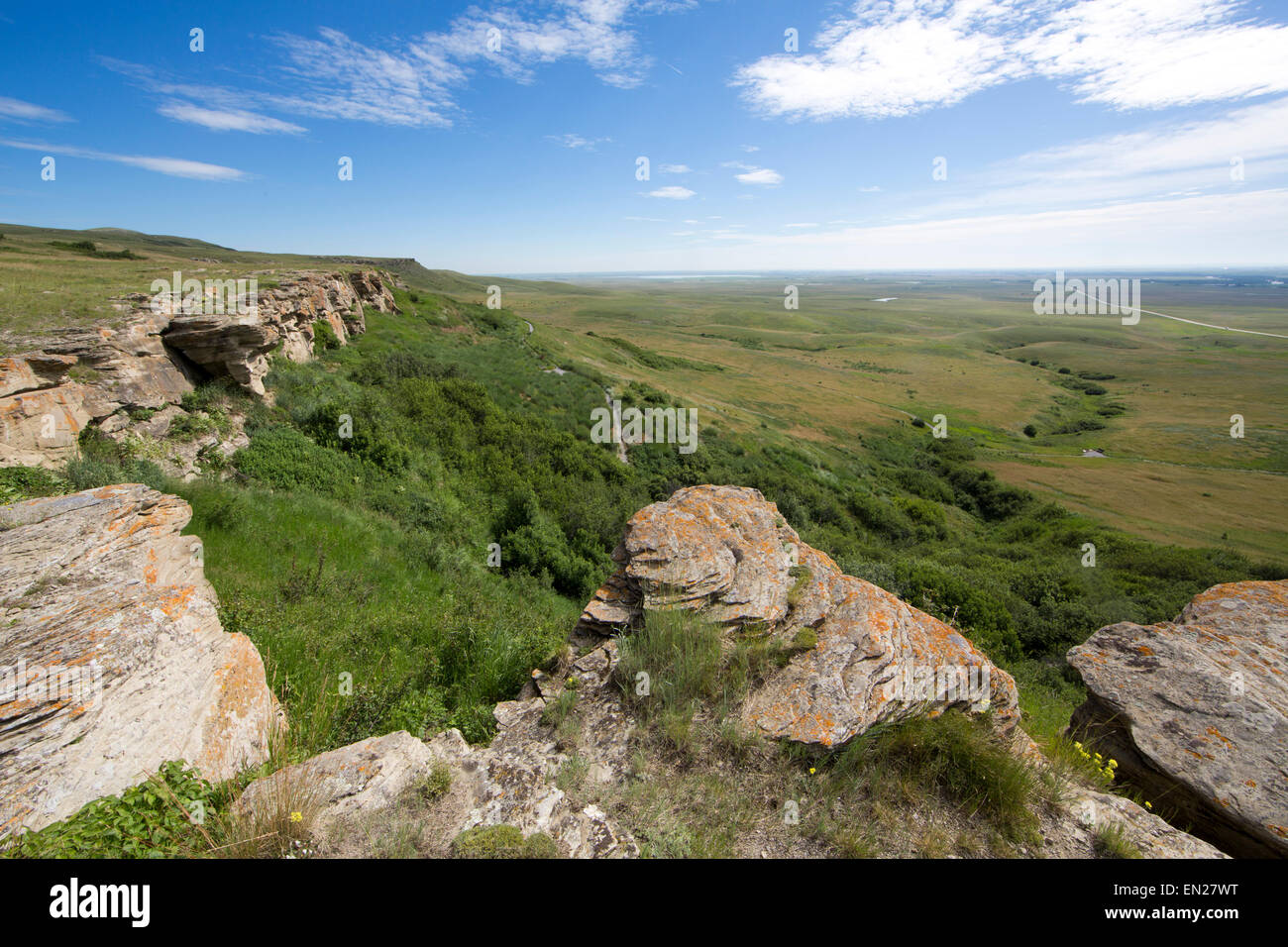 Buffalo jump hi-res stock photography and images - Alamy