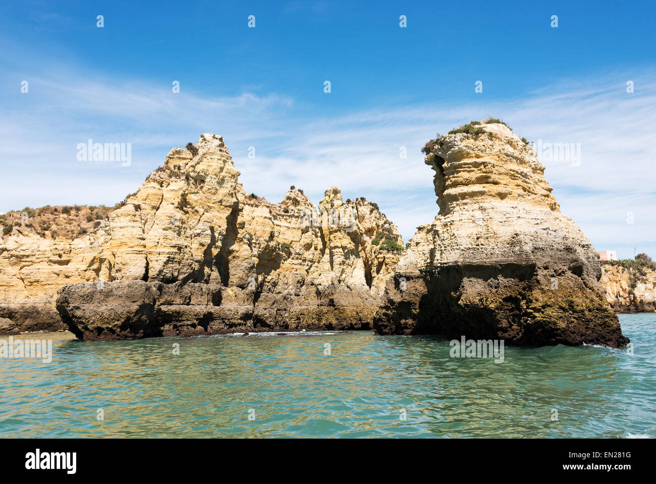 rocks and cliff in algarve city lagos in Portugal, the most beautifull ...