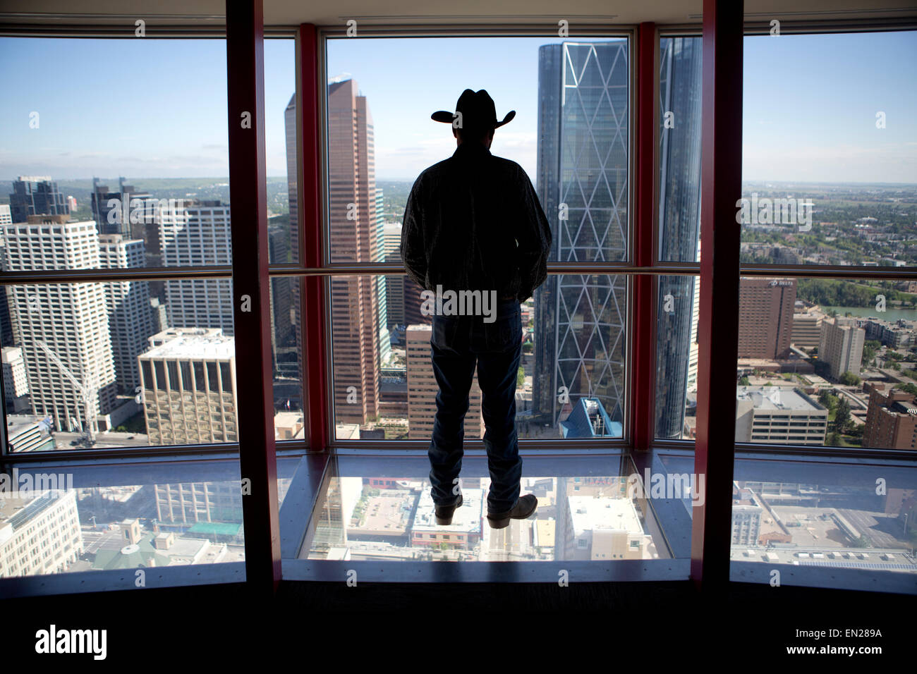 Calgary tower glass floor hi-res stock photography and images - Alamy