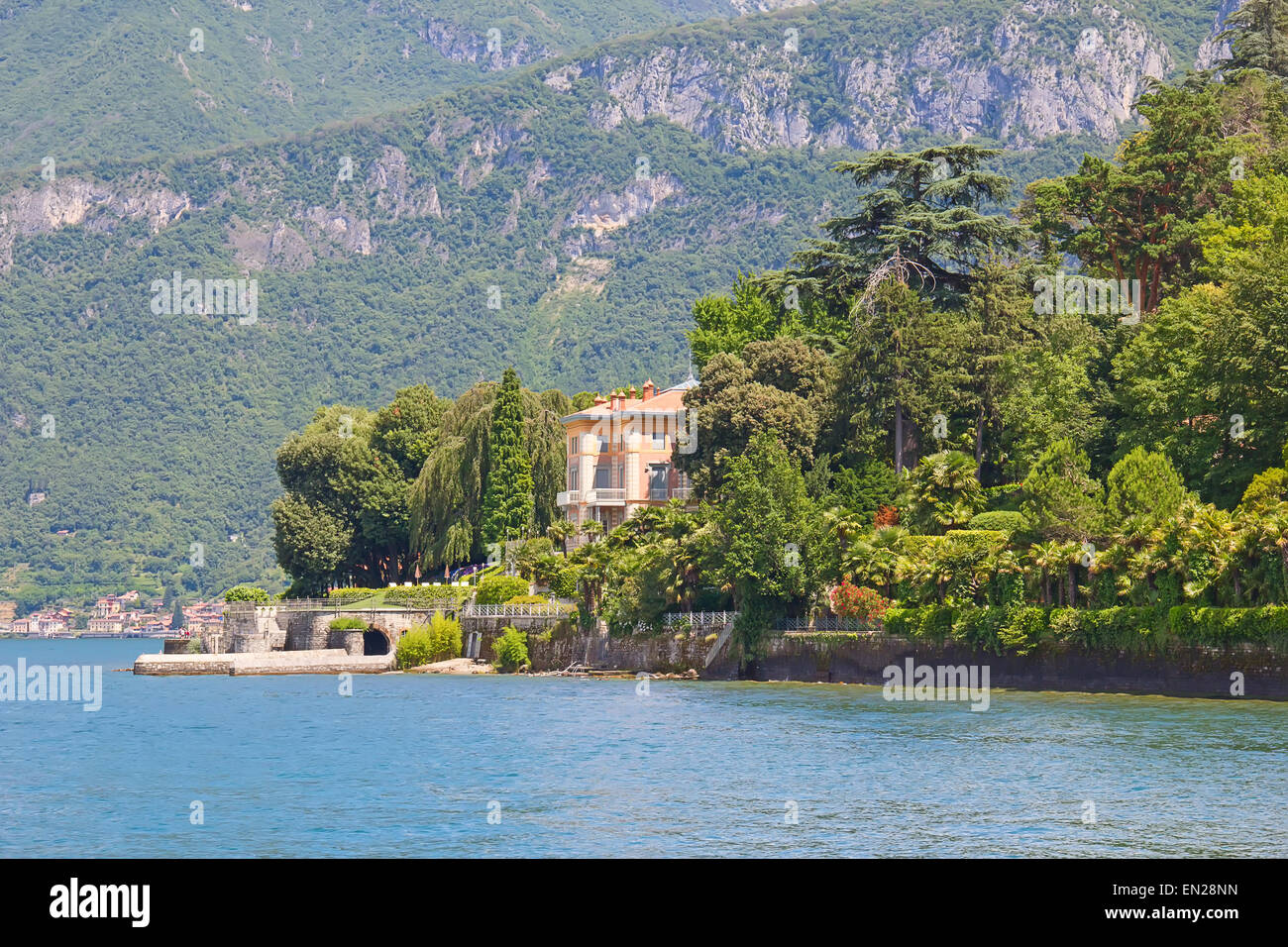 Panoramic view of Cernobbio town (Como lake, Italy Stock Photo - Alamy