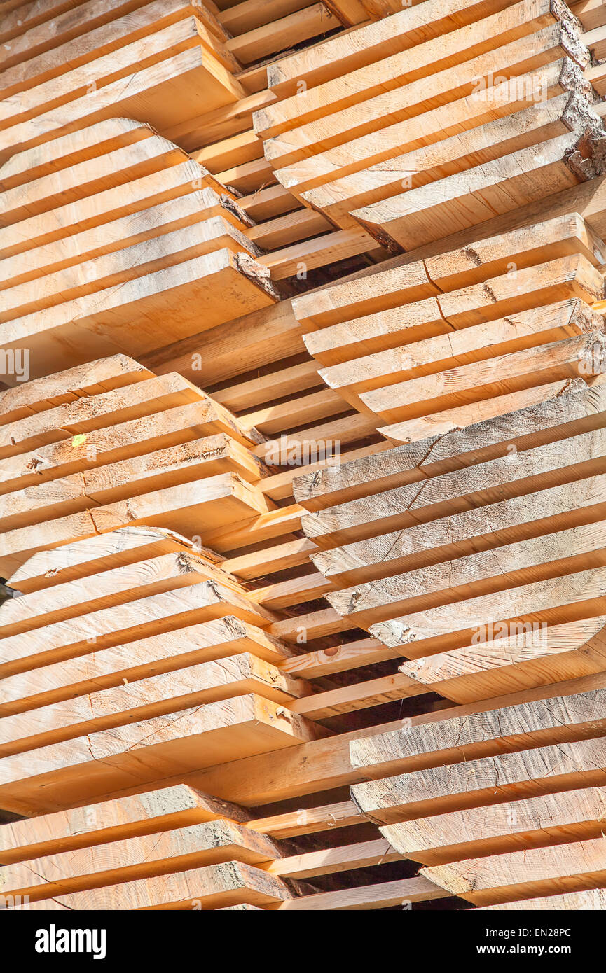 Stack of new wooden studs at the lumber yard Stock Photo - Alamy