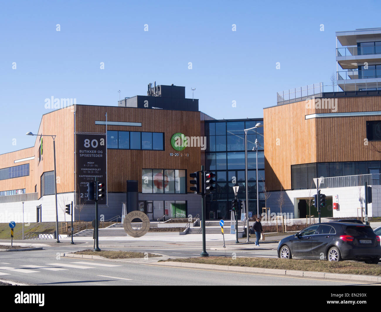 Fornebu shopping center on the outskirts of Oslo Norway, building ...
