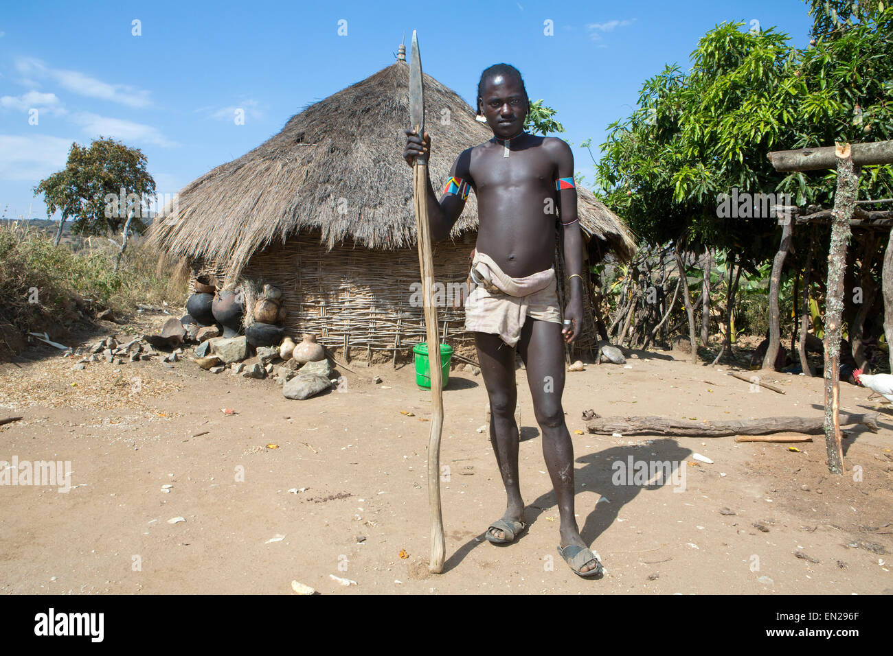 Traditional houses hamer people ethiopia hi-res stock photography and ...