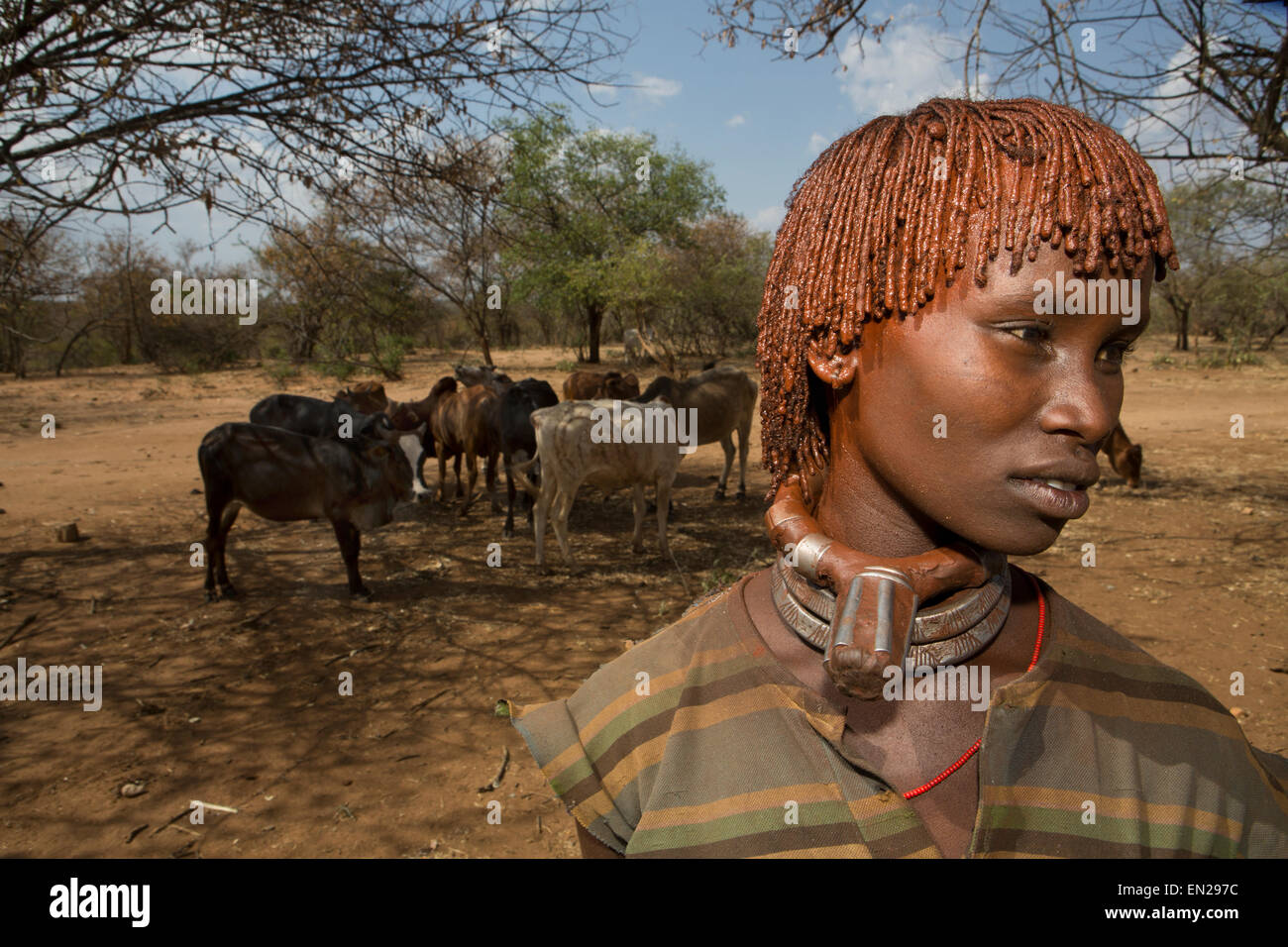 woman of the Hammer tribe in Ethiopia Stock Photo - Alamy