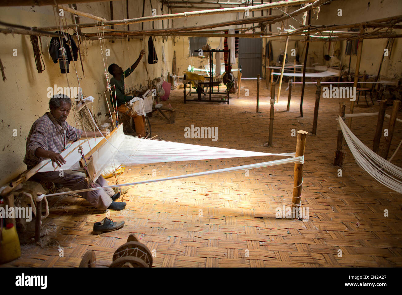 weaving mill in Ethiopia Stock Photo - Alamy