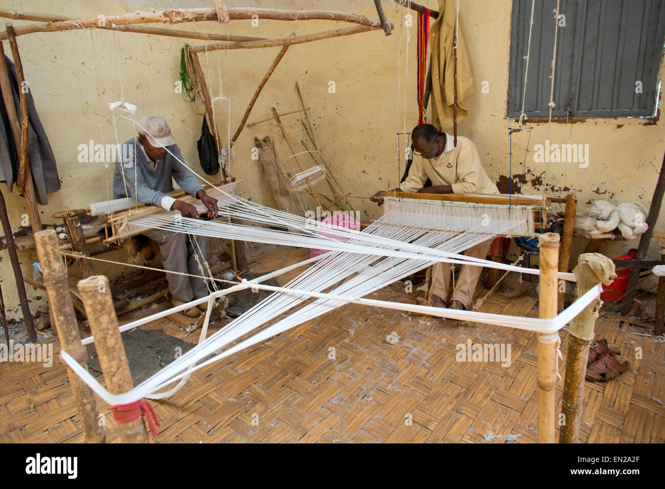 weaving mill in Ethiopia Stock Photo - Alamy