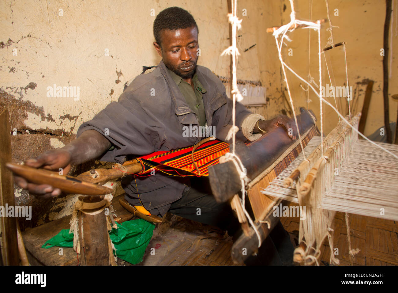 weaving mill in Ethiopia Stock Photo - Alamy