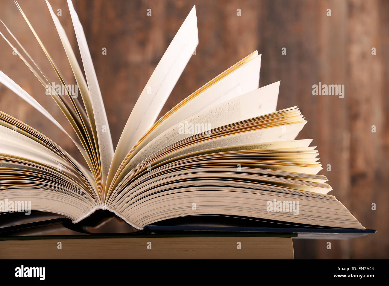 Composition with hardcover book in the library Stock Photo - Alamy