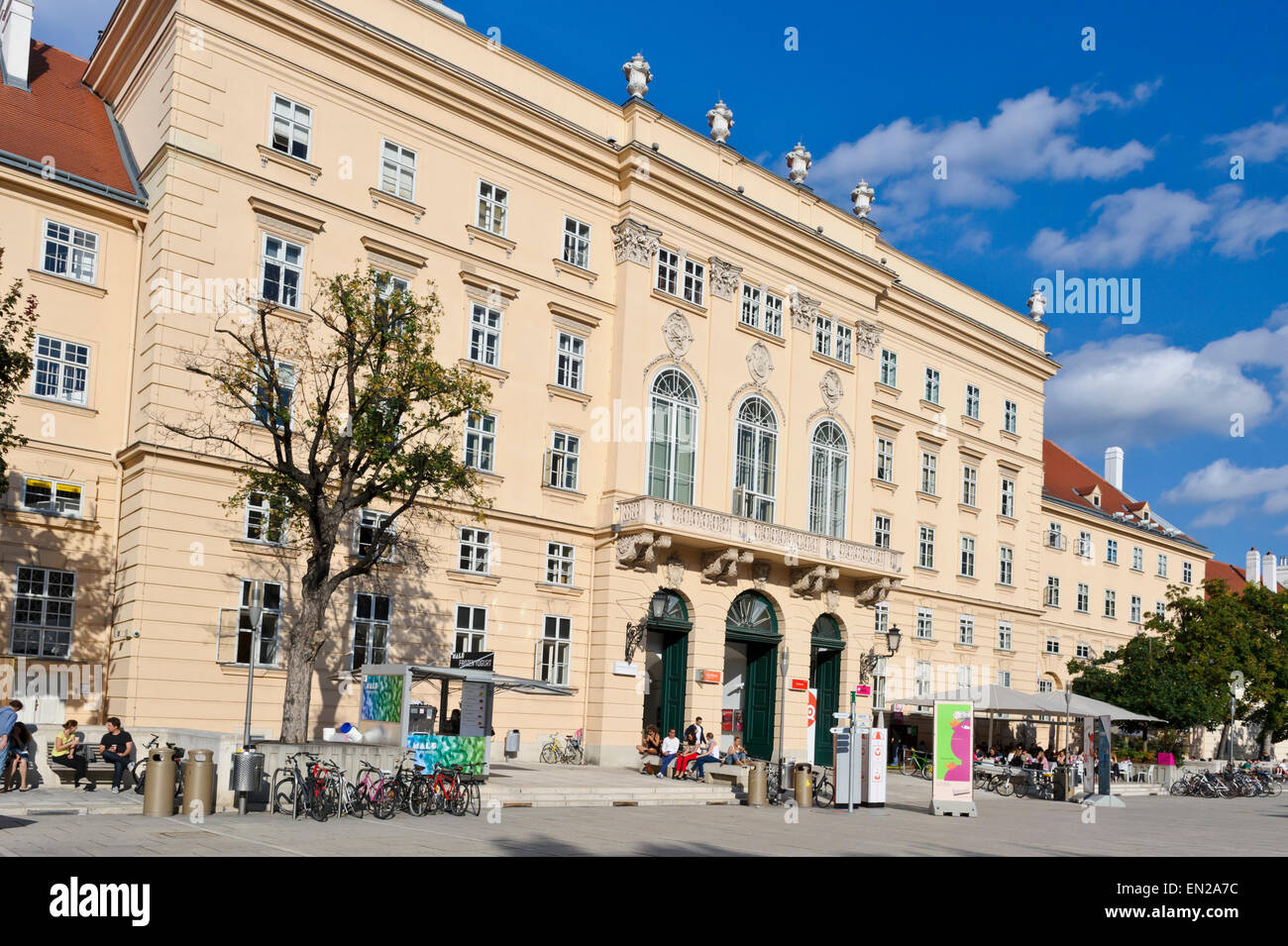 The exterior of the Museum Quartier building in Vienna, Austria Stock ...