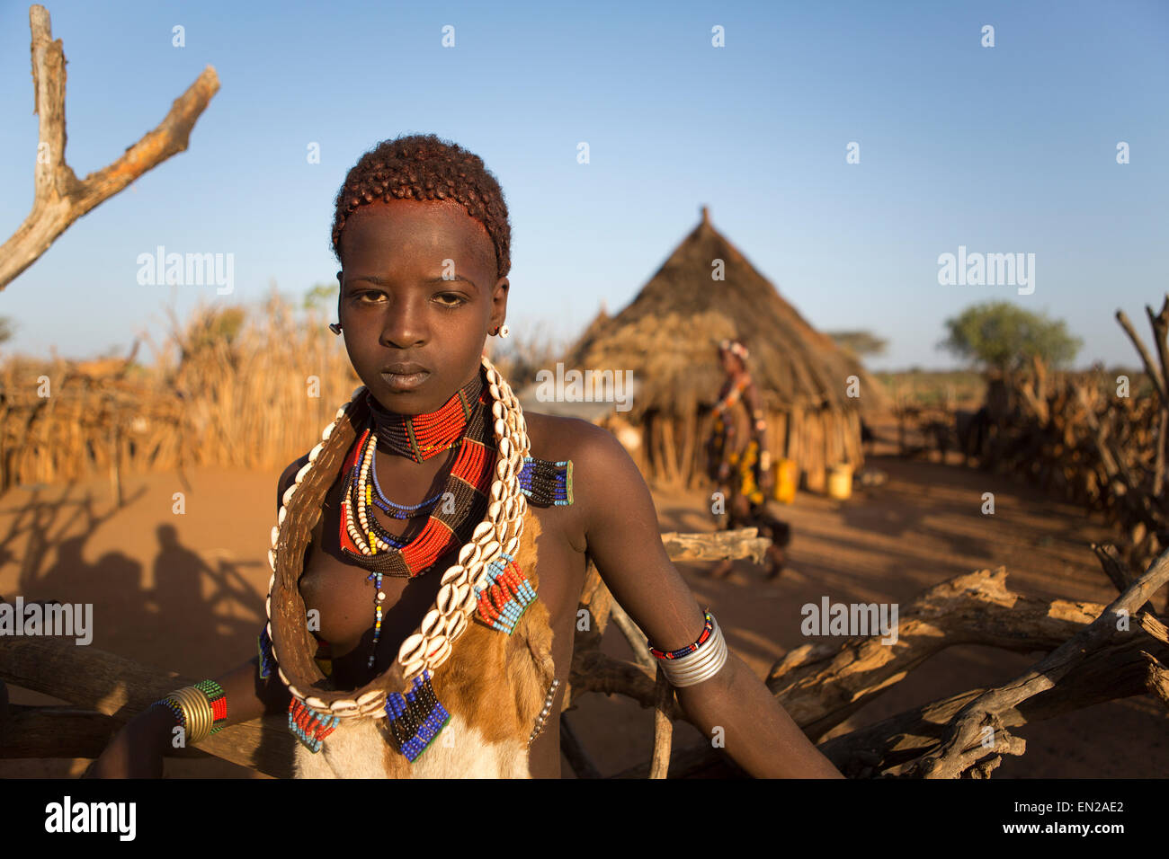 Traditional Houses Hamer People Ethiopia High Resolution Stock ...