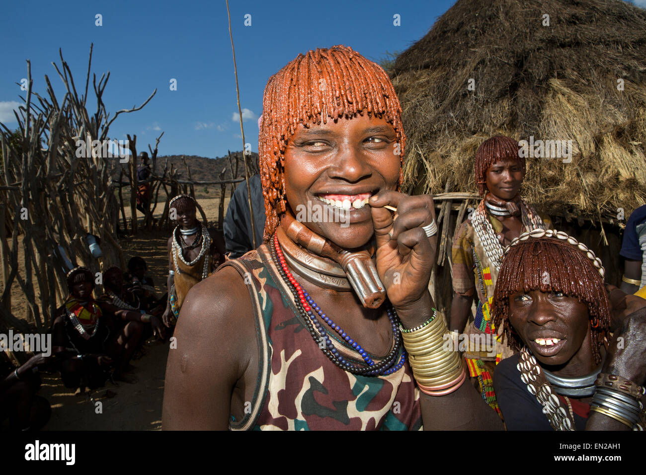 woman of the Hamer tribe in Ethiopia Stock Photo - Alamy