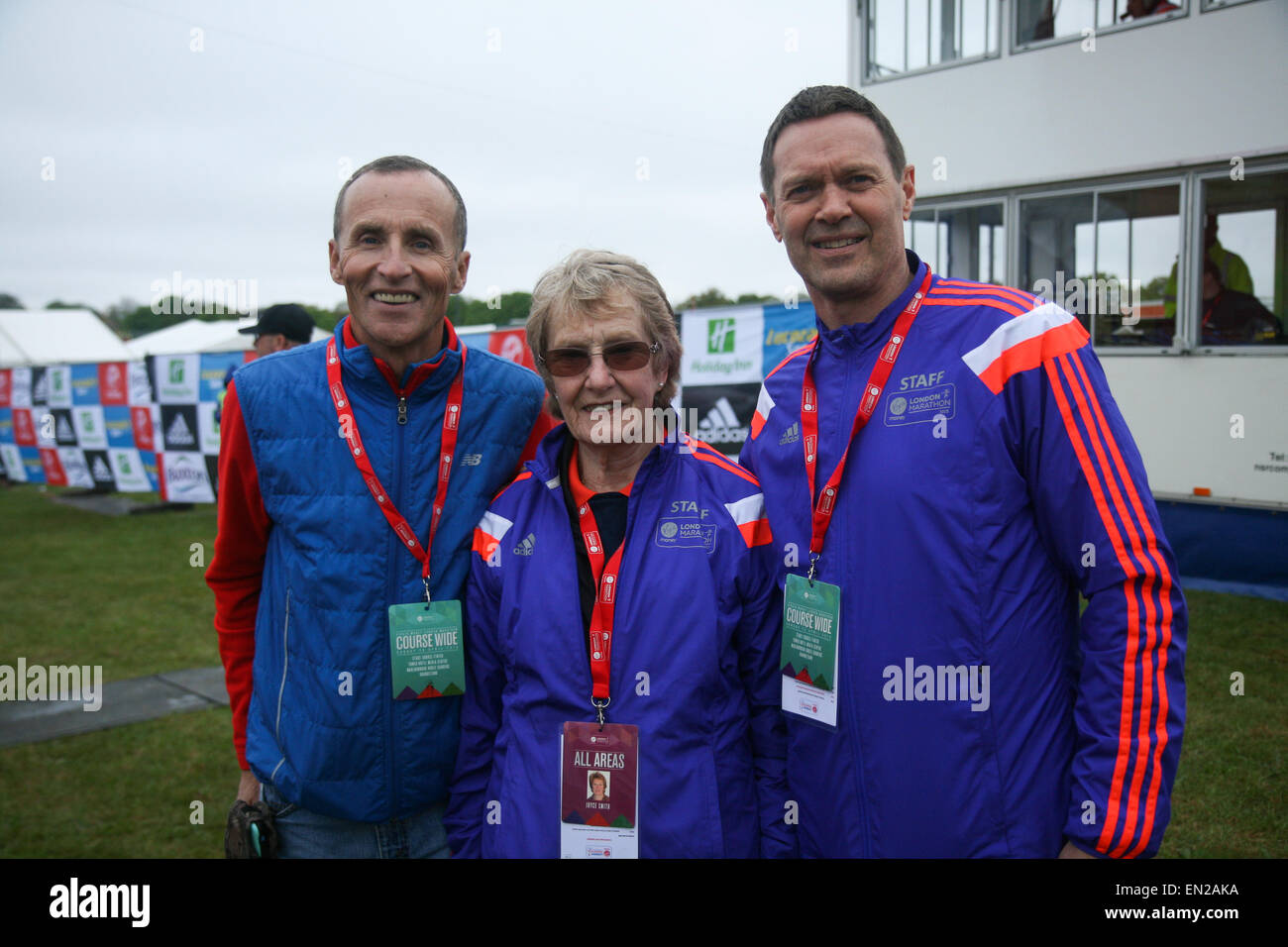 London, UK. 26th April 2015. The first ever London Marathon winners ...