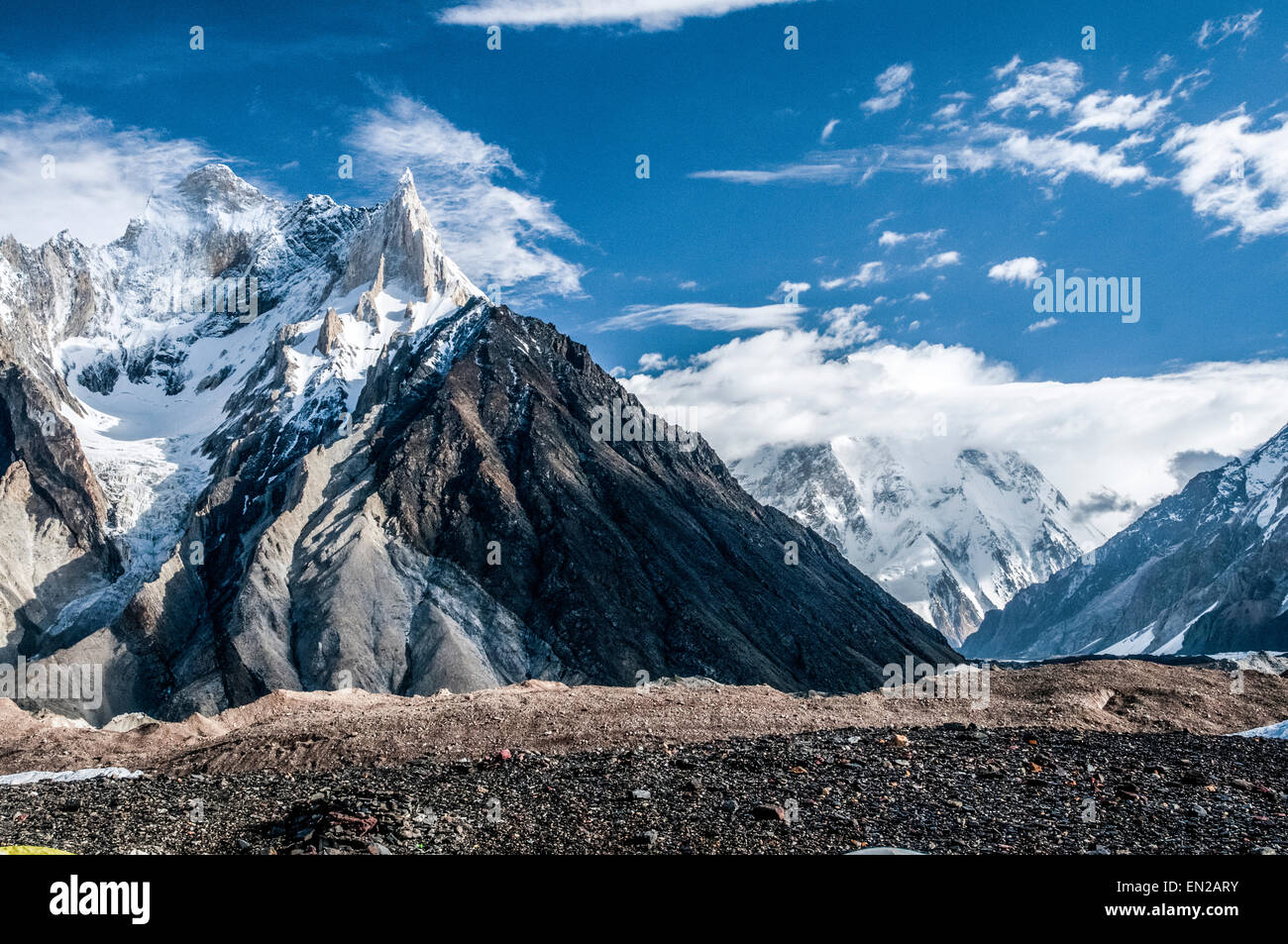 Trekking in the Karakoram Mountains At Concordia with K2 in the clouds ...
