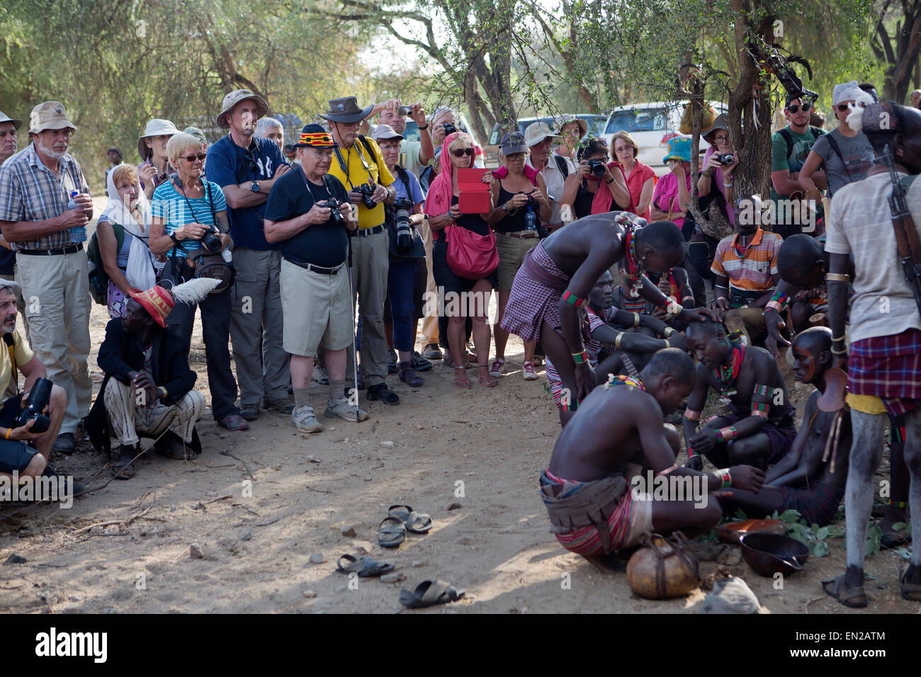 White tourist africa tribe hi-res stock photography and images - Alamy
