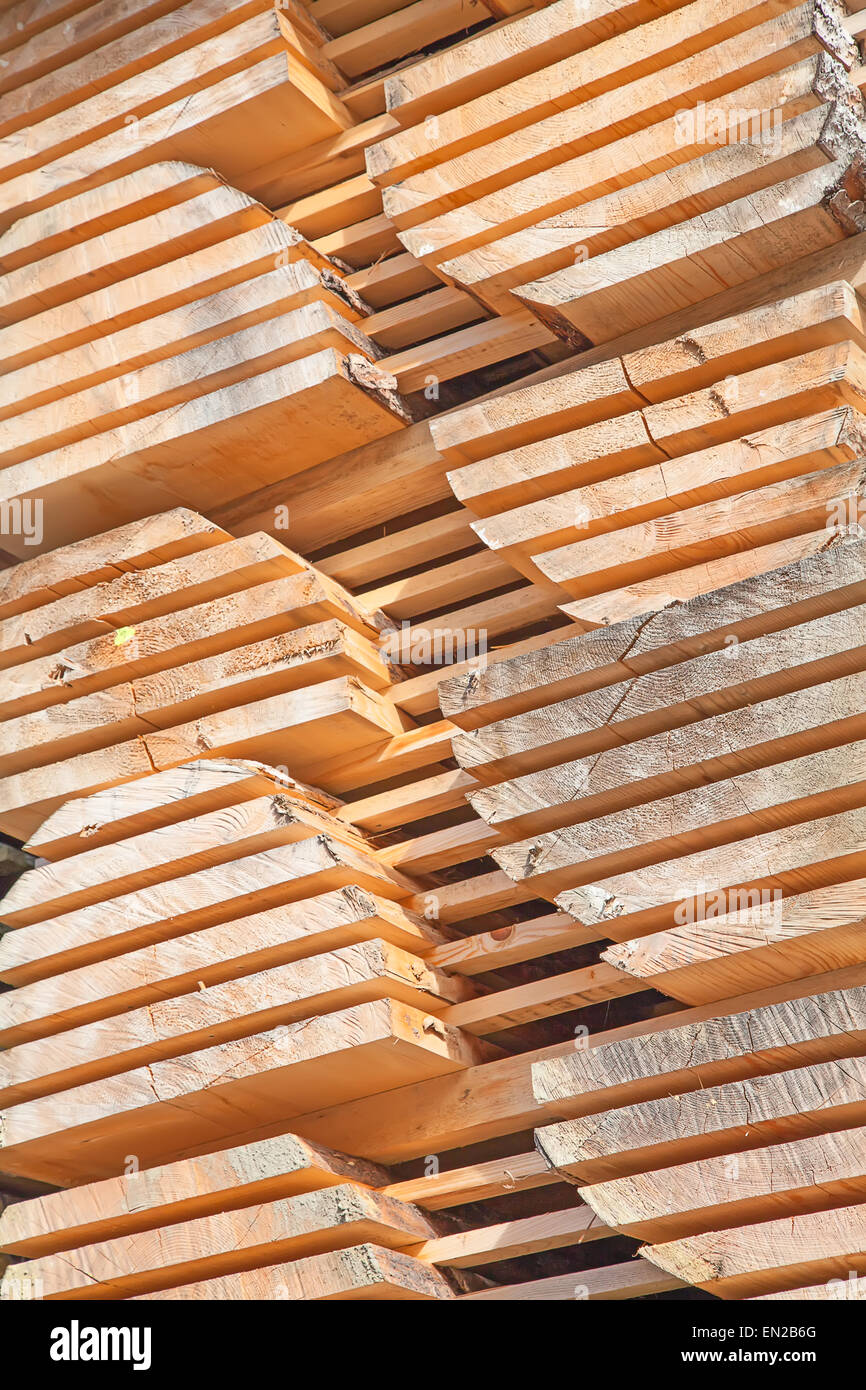 Stack of new wooden studs at the lumber yard Stock Photo - Alamy