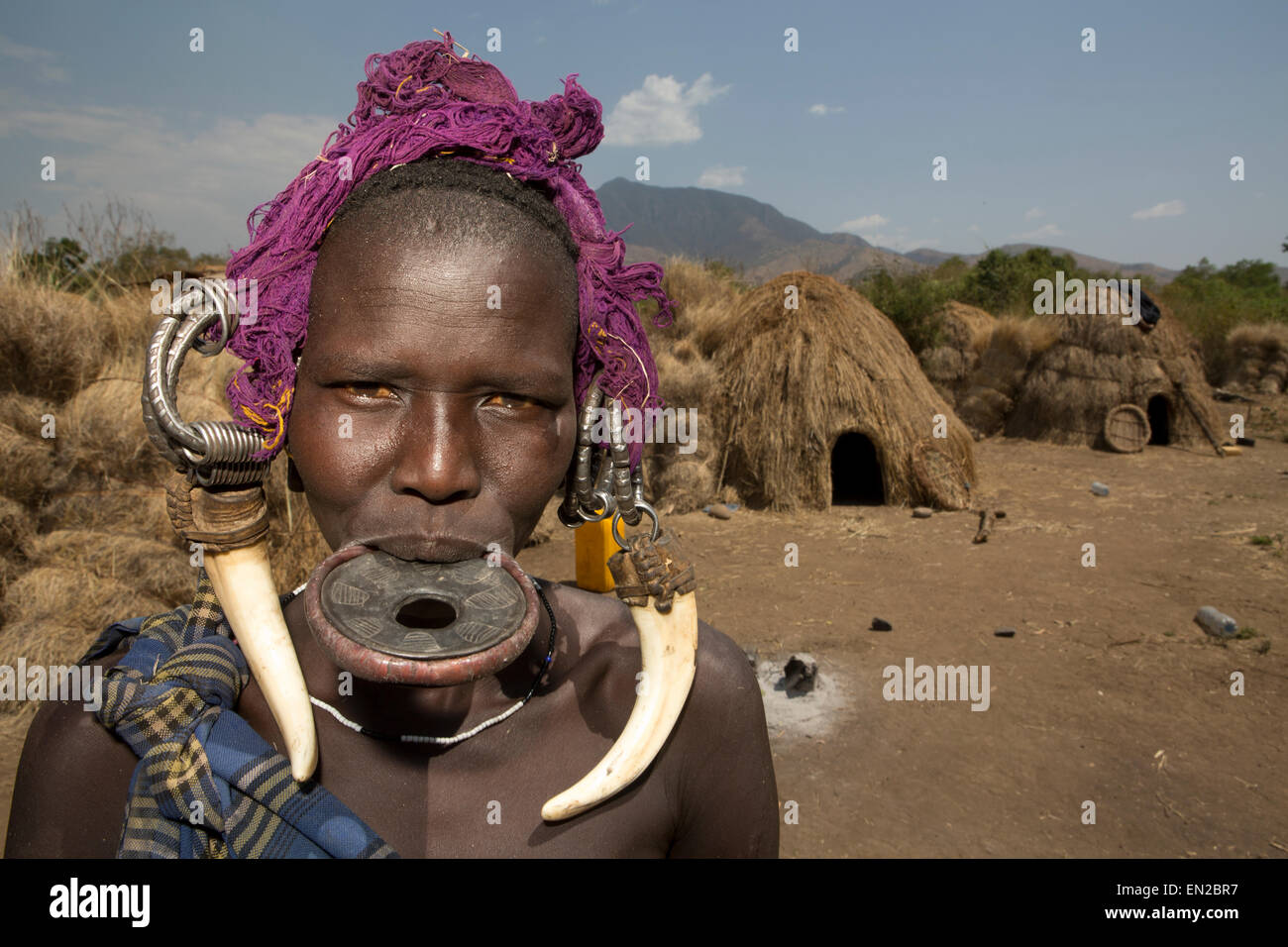 mursi tribe in southern Ethiopia Stock Photo - Alamy