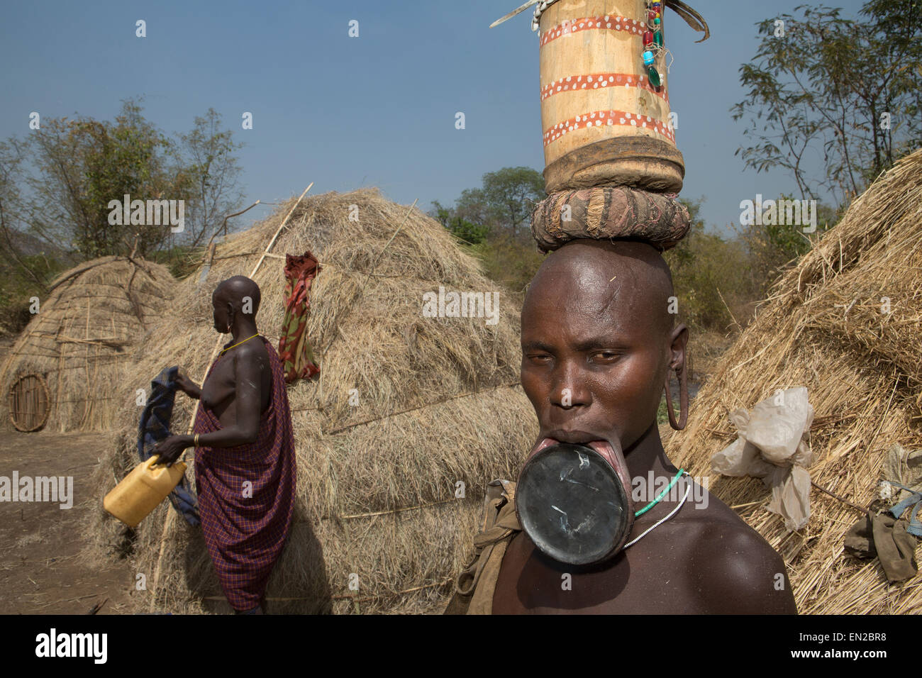 mursi tribe in southern Ethiopia Stock Photo - Alamy