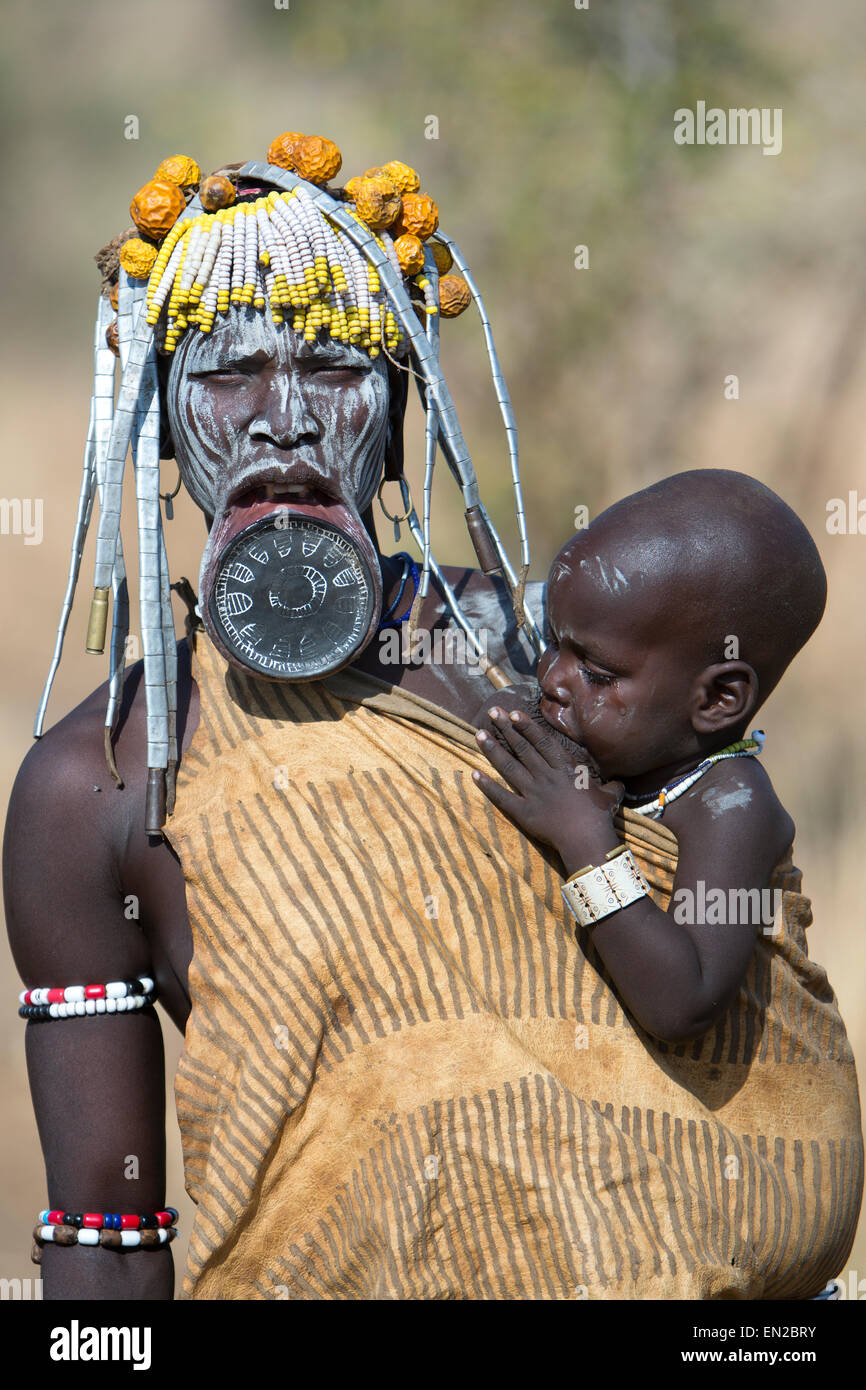 mursi tribe in southern Ethiopia Stock Photo - Alamy