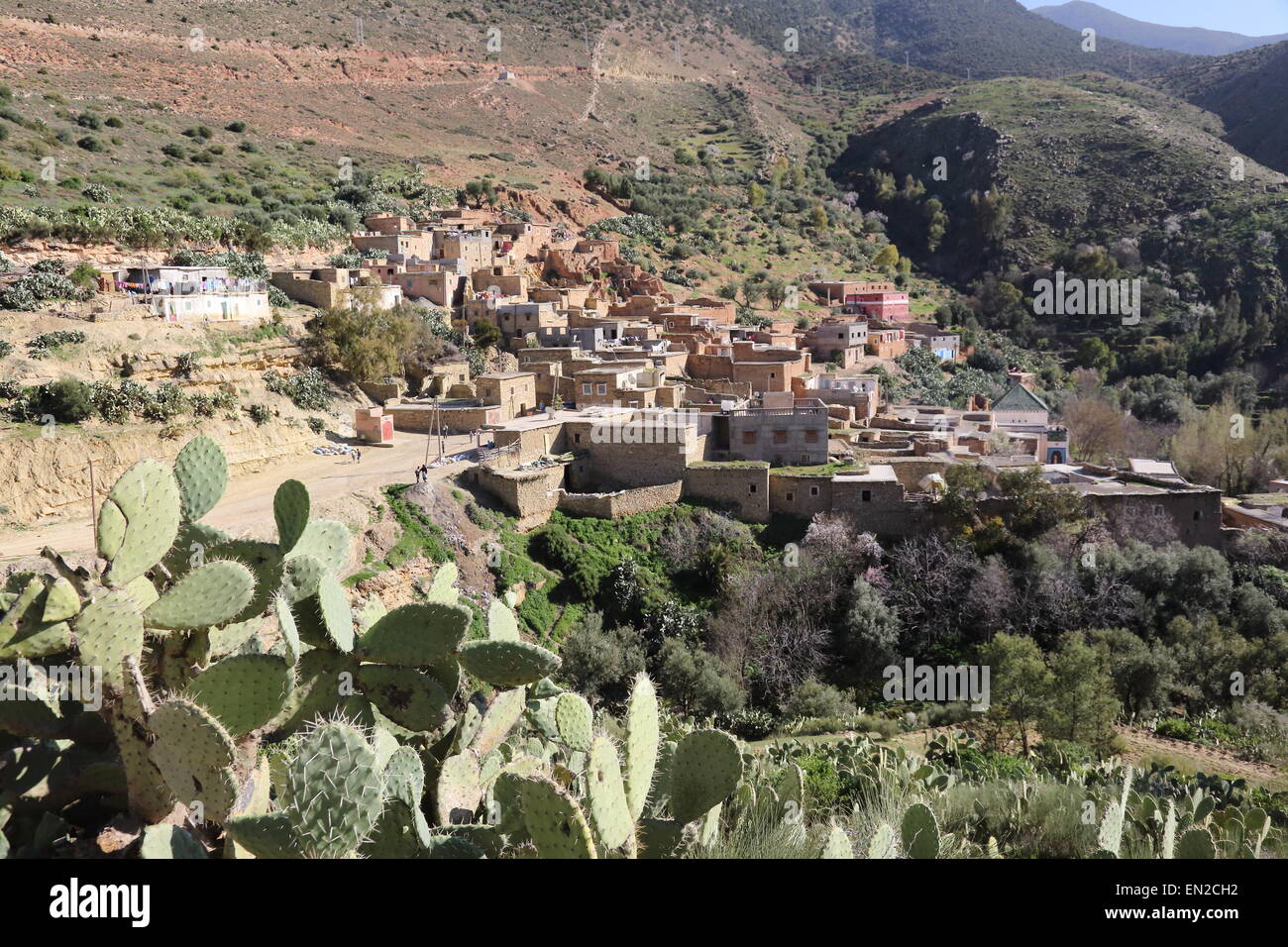 The village of Sidi Hassain in The High Atlas Mountains in Morocco ...