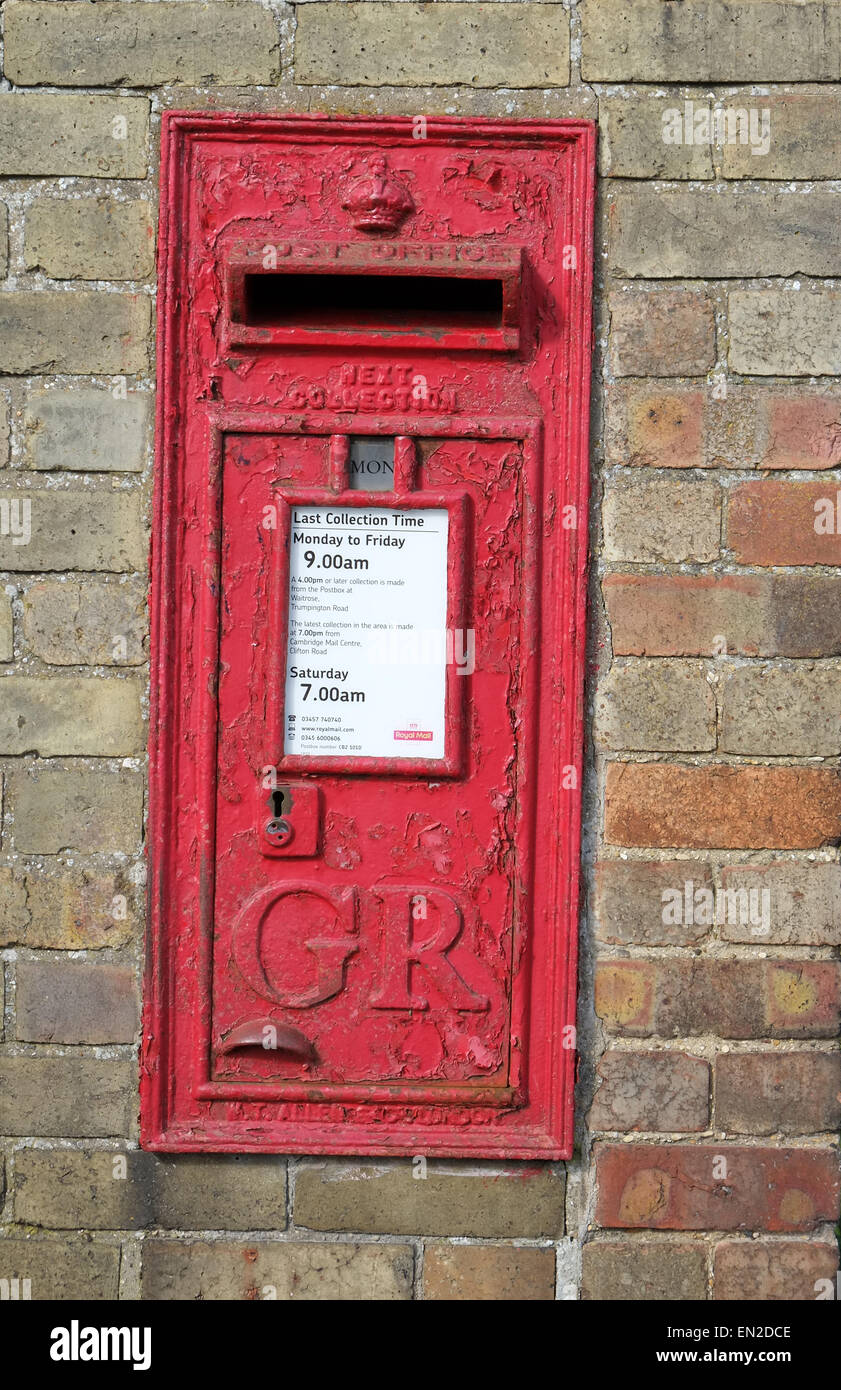 Early 20th century British letter box built into a Brick wall, 25th ...