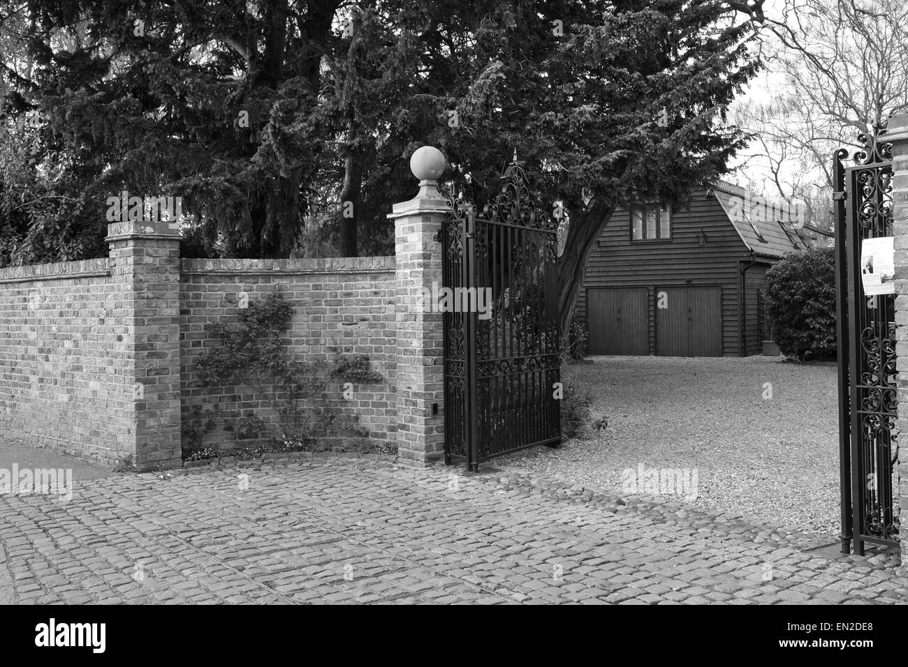 Large gate house Black and White Stock Photos & Images - Alamy
