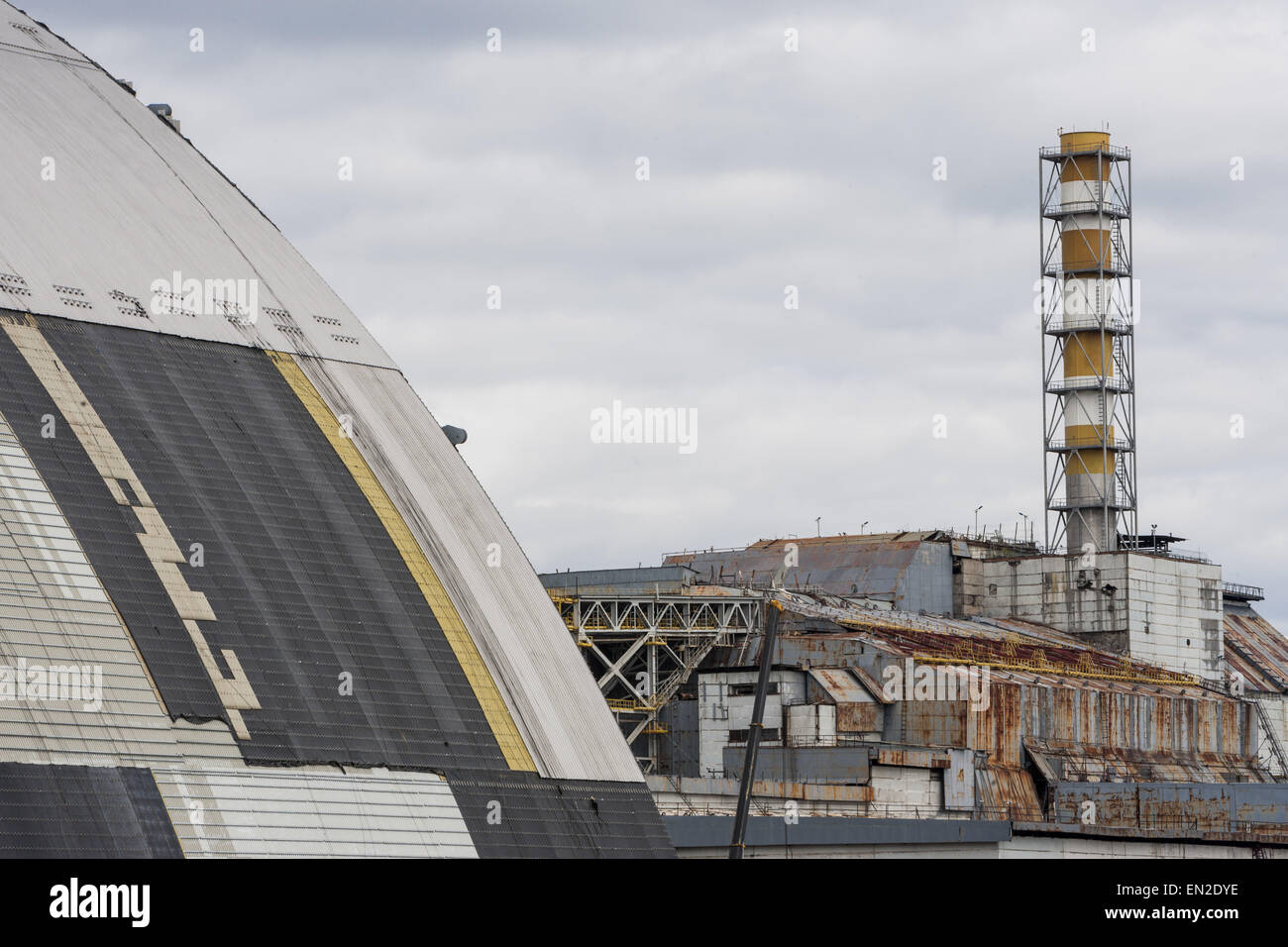 Chernobyl, Ukraine. 29th Aug, 2014. New Safe Confinement dome close to ...