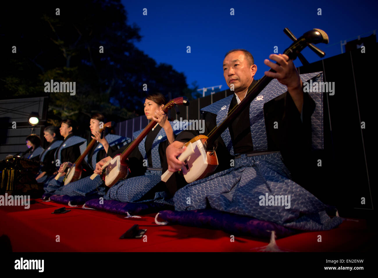 japanese shamisen musicians Stock Photo - Alamy