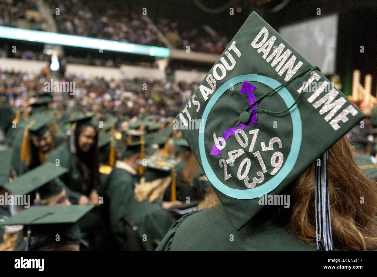 Ypsilanti, MI, USA. 25th Apr, 2015. Autum McKean of Milan wears her ...