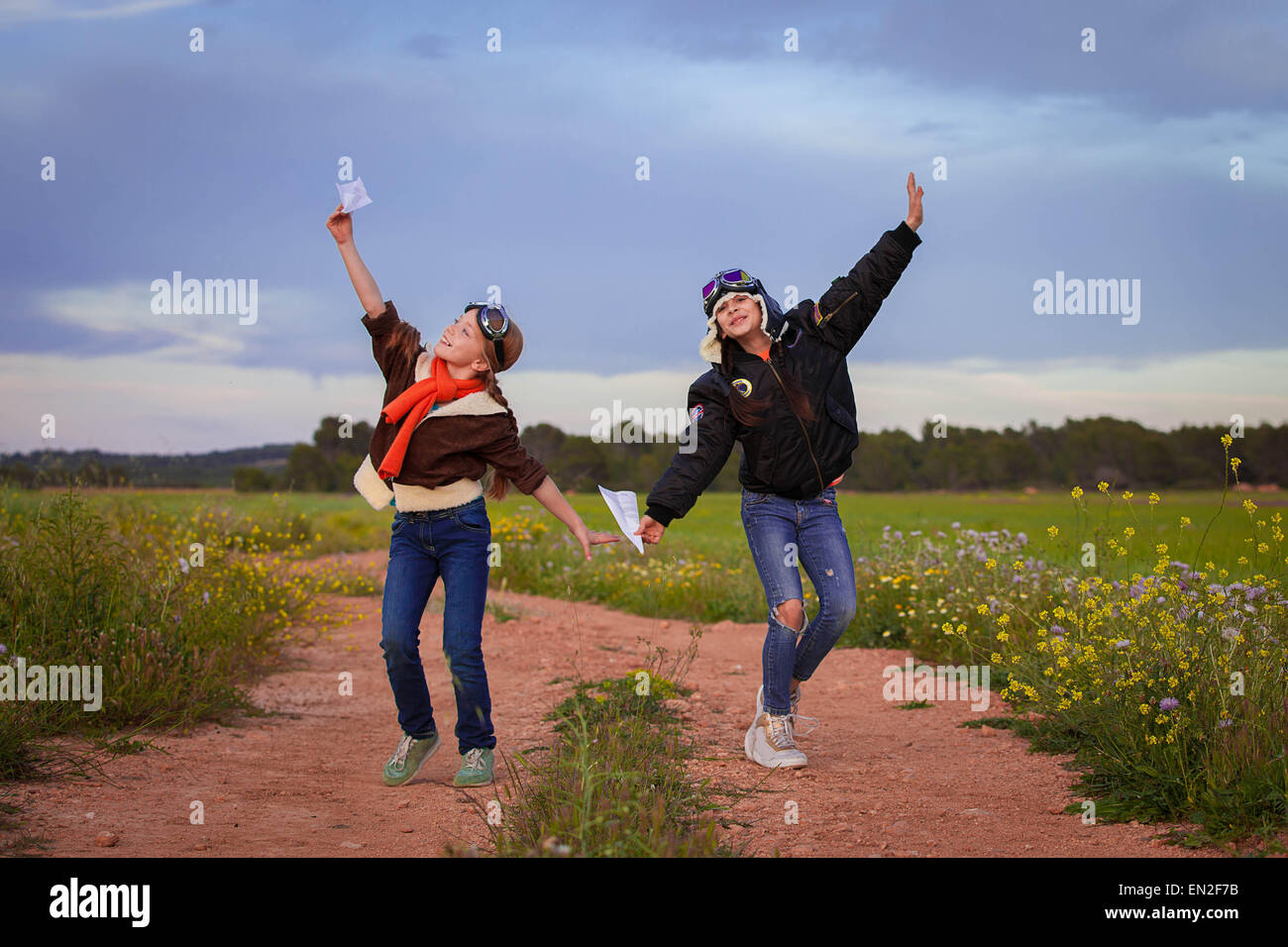 Children flight playing hi-res stock photography and images - Alamy