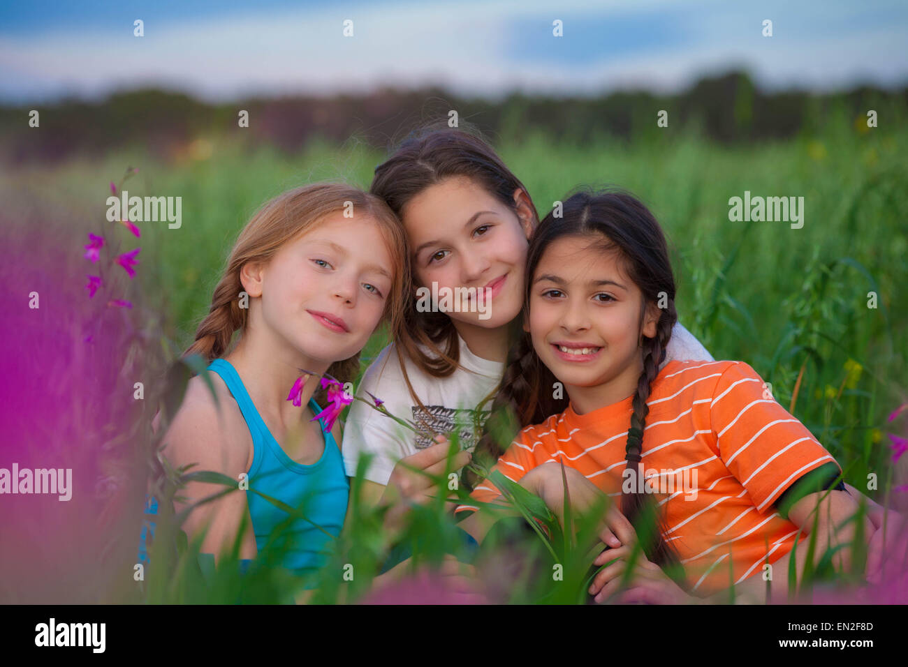 group healthy happy kids smiling Stock Photo - Alamy