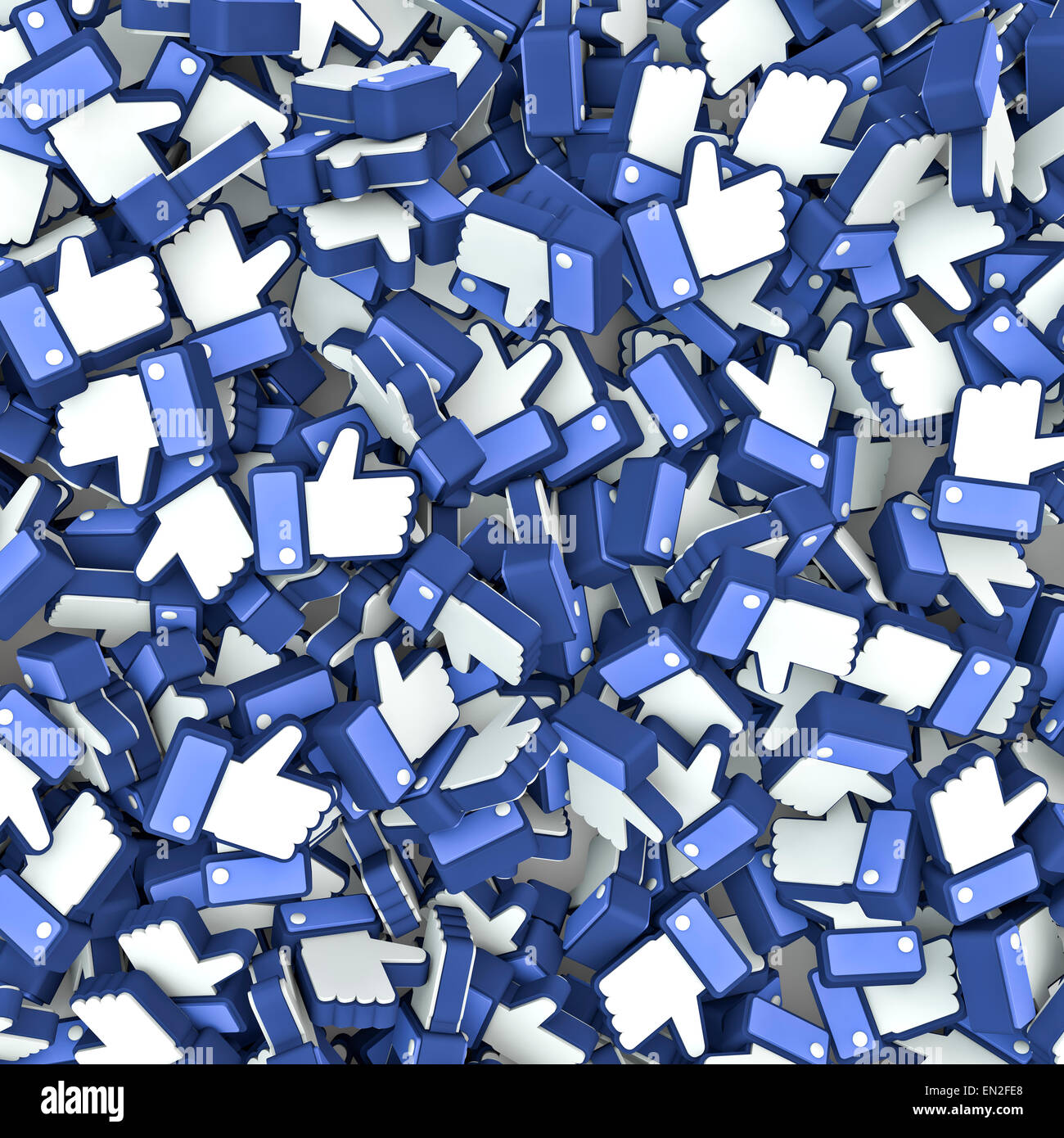 3D render of like hand icons filling image Stock Photo - Alamy