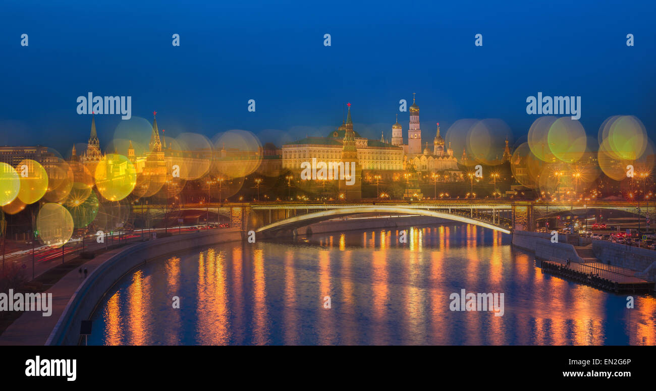 Moscow, russia night sky hi-res stock photography and images - Alamy