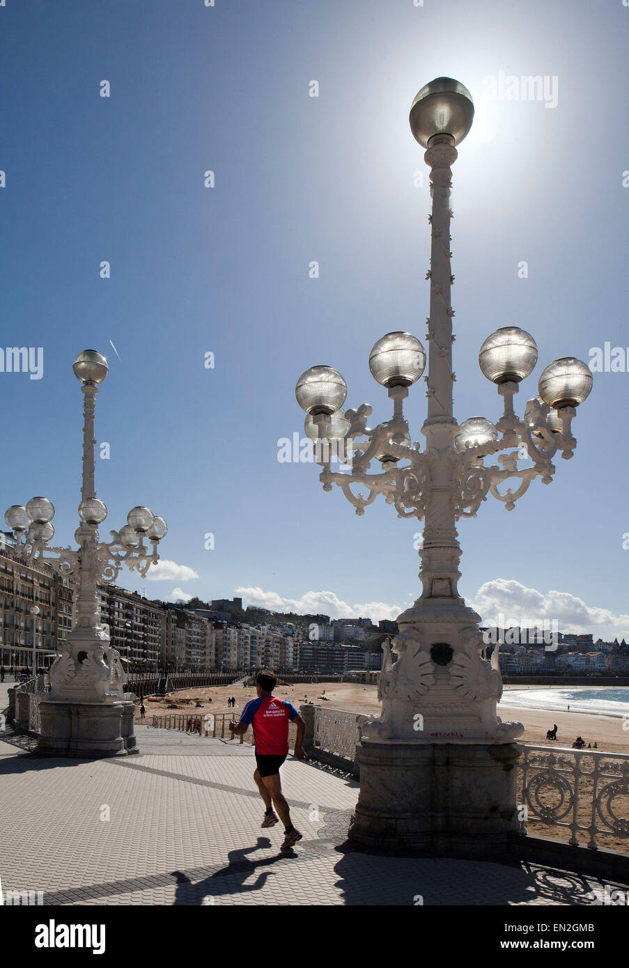 San Sebastian,Spain: La Concha promenade Stock Photo - Alamy