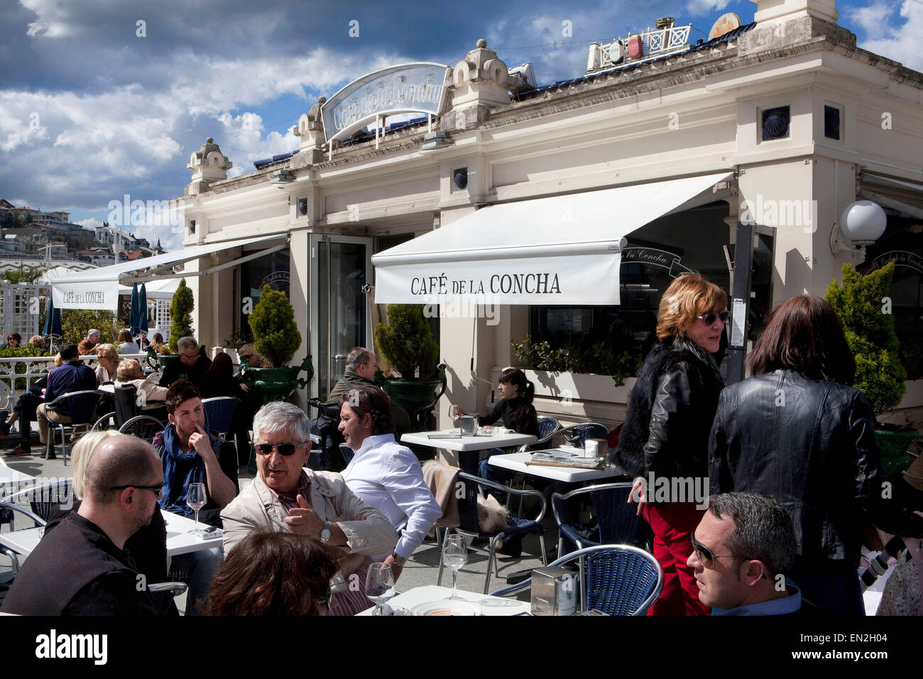 San Sebastian,Spain: Cafe de la Concha Stock Photo - Alamy