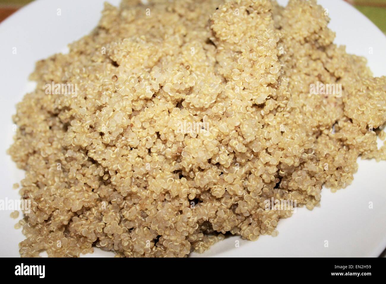 Cooked white quinoa Stock Photo - Alamy