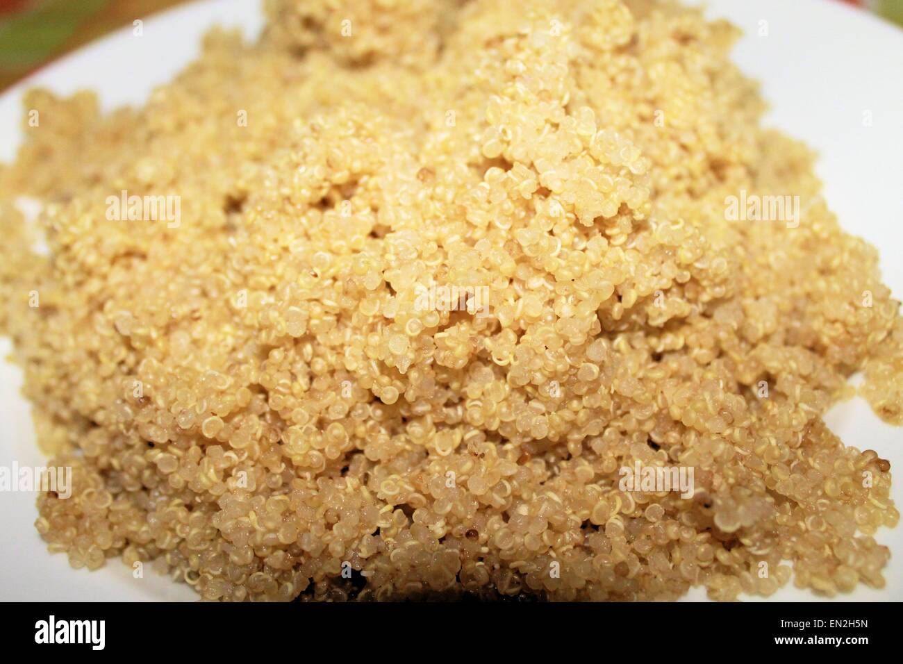 Cooked white quinoa Stock Photo - Alamy