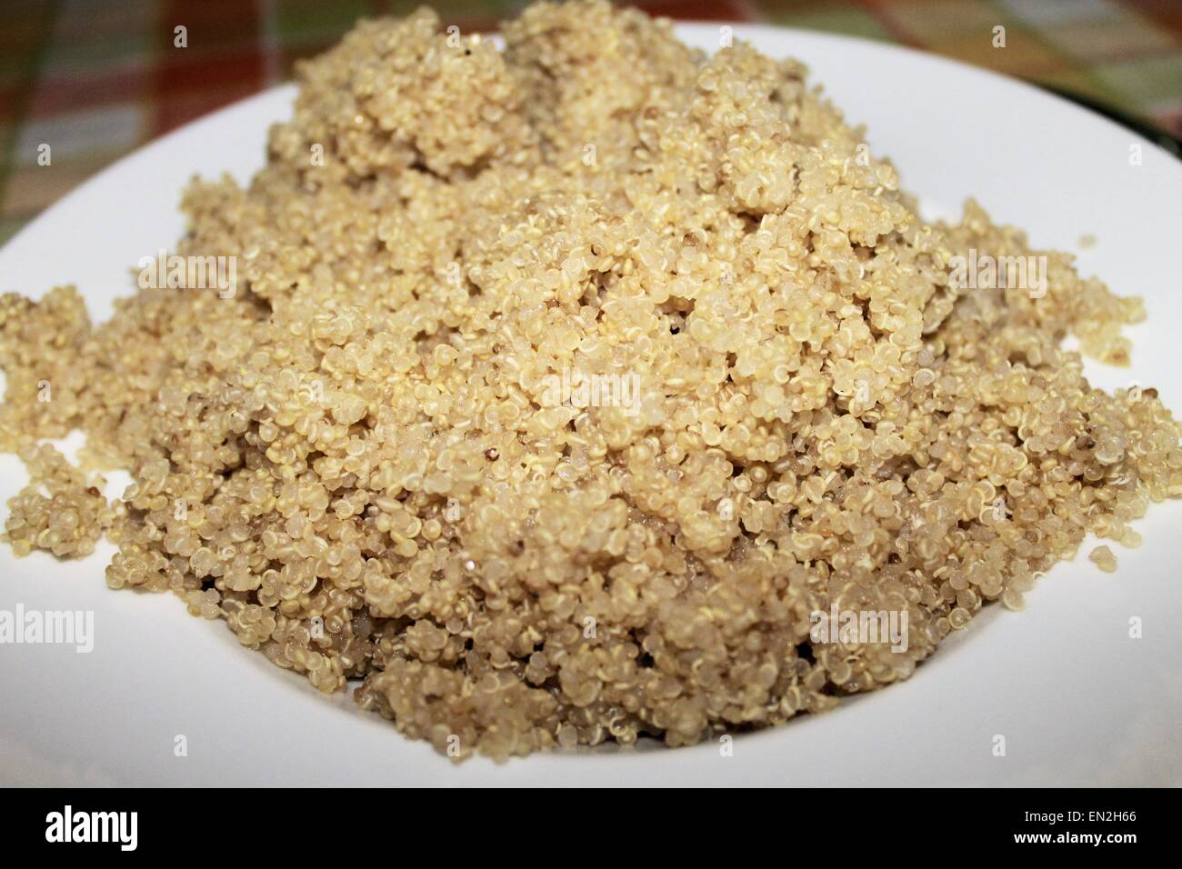 Cooked white quinoa Stock Photo - Alamy