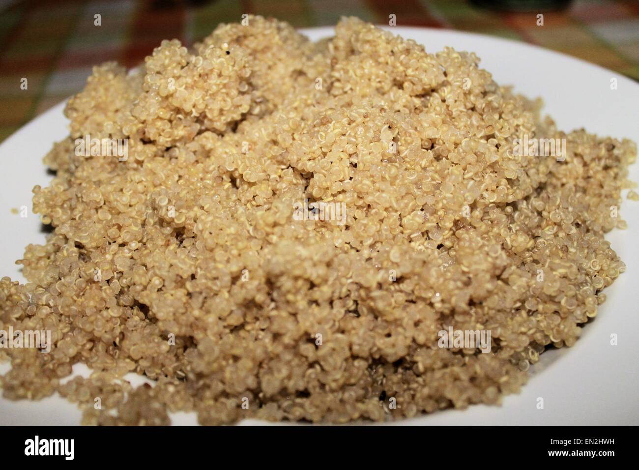 Cooked white quinoa Stock Photo - Alamy