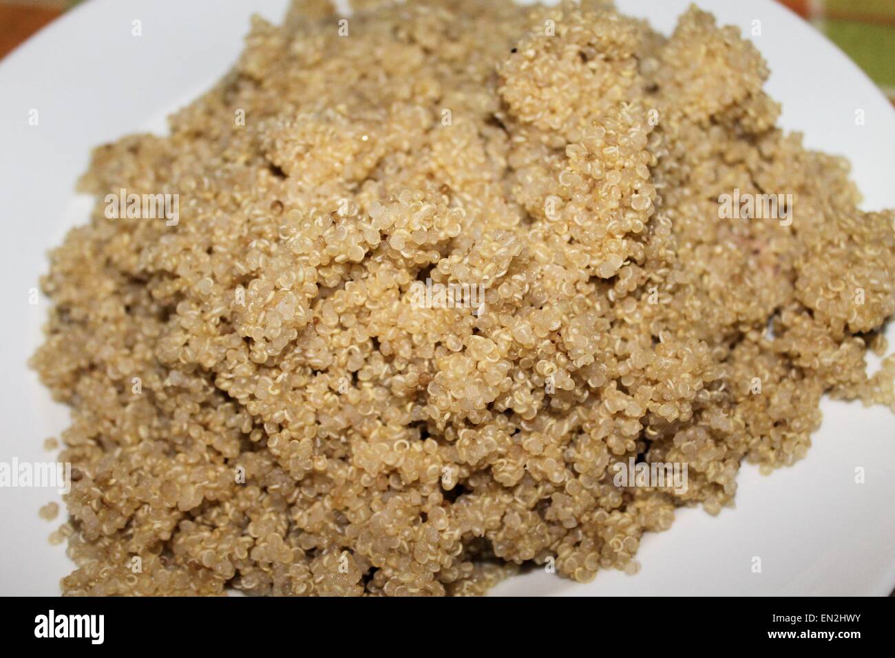 Cooked white quinoa Stock Photo - Alamy