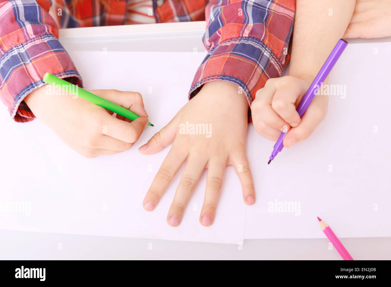 Children going to draw Stock Photo - Alamy